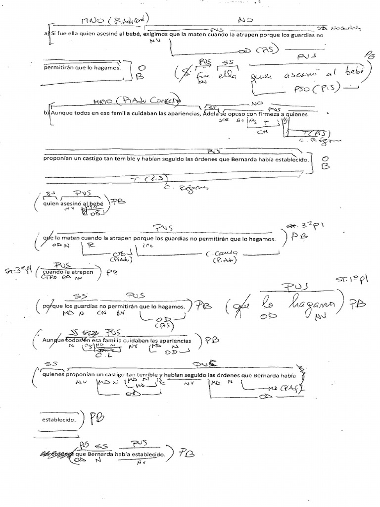 Oraciones Diciembre Resueltas. | PDF