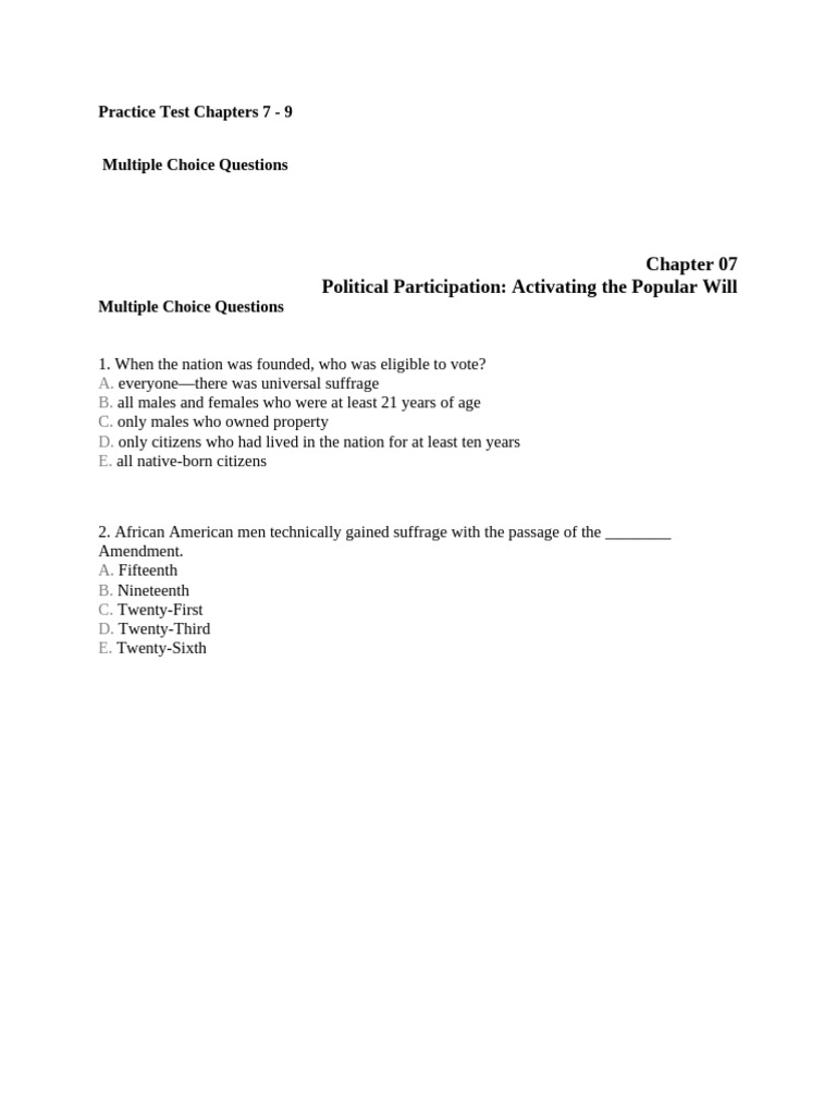 Political Participation and Party Dynamics | PDF | Voter Turnout ...