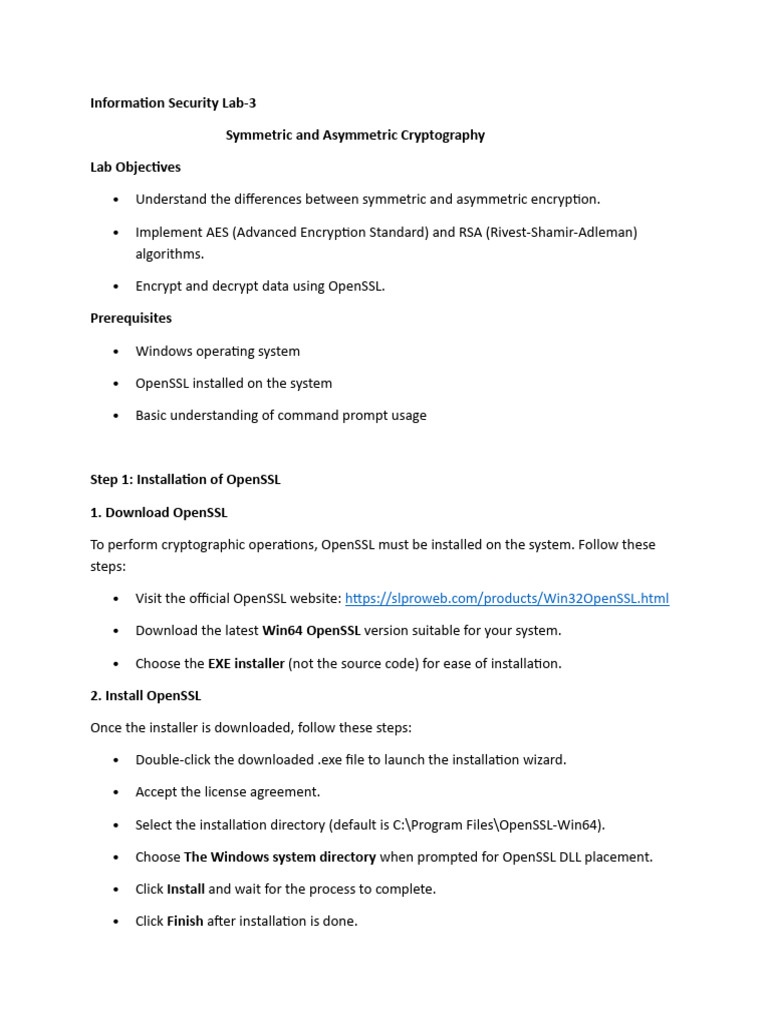Information Security Lab-3 - Updated | PDF | Key (Cryptography) | Encryption
