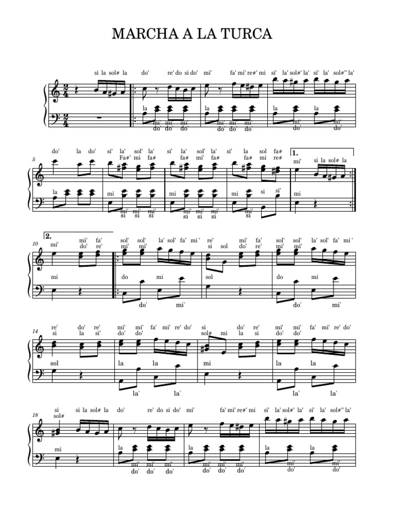 Marcha A La Turca | PDF