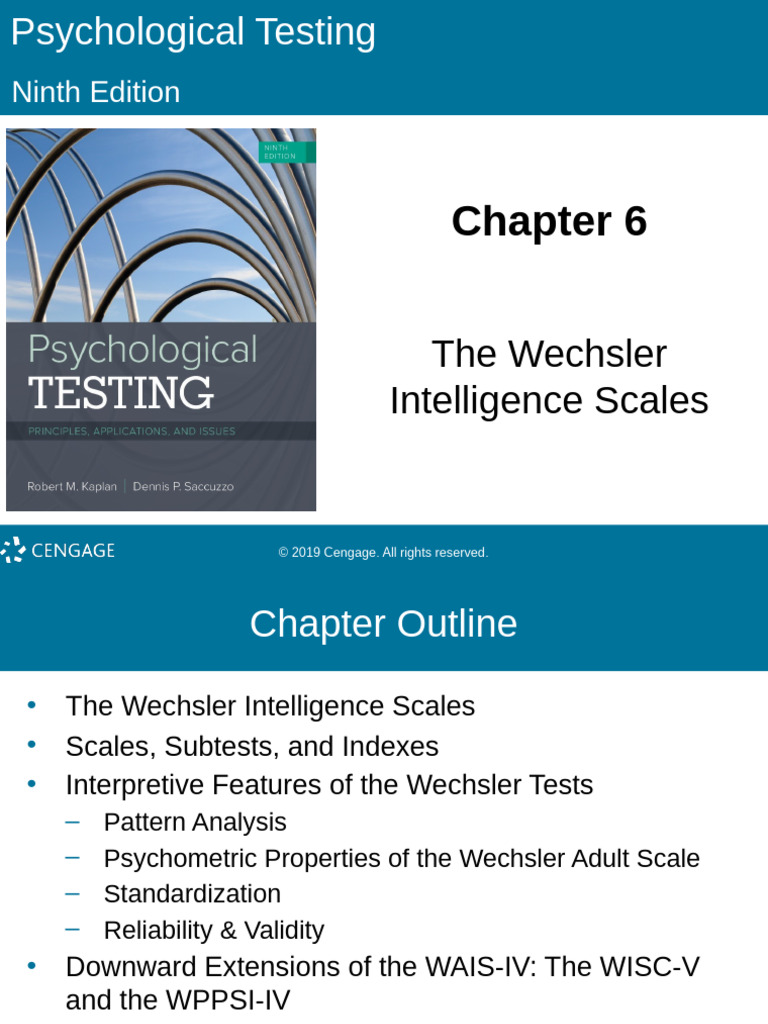 320 Chapter 6. Wechsler Scales | PDF | Wechsler Adult Intelligence Scale | Cognition