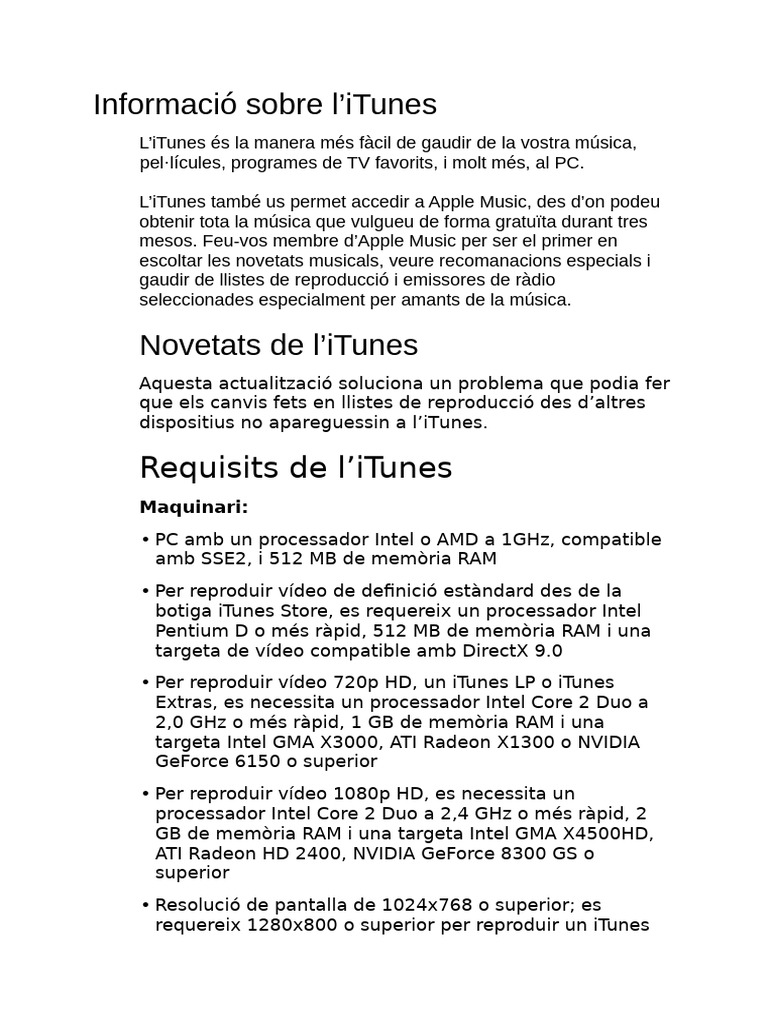 About ITunes | PDF