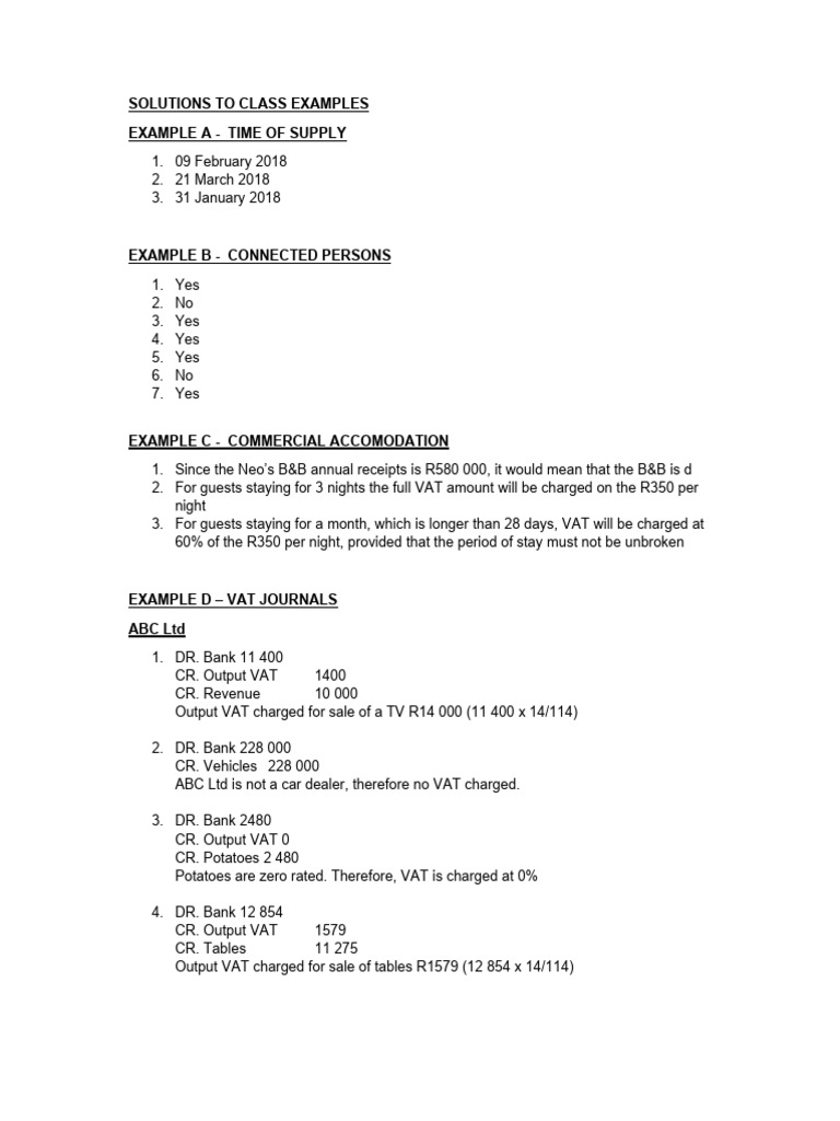 VAT Calculation Examples and Solutions | PDF