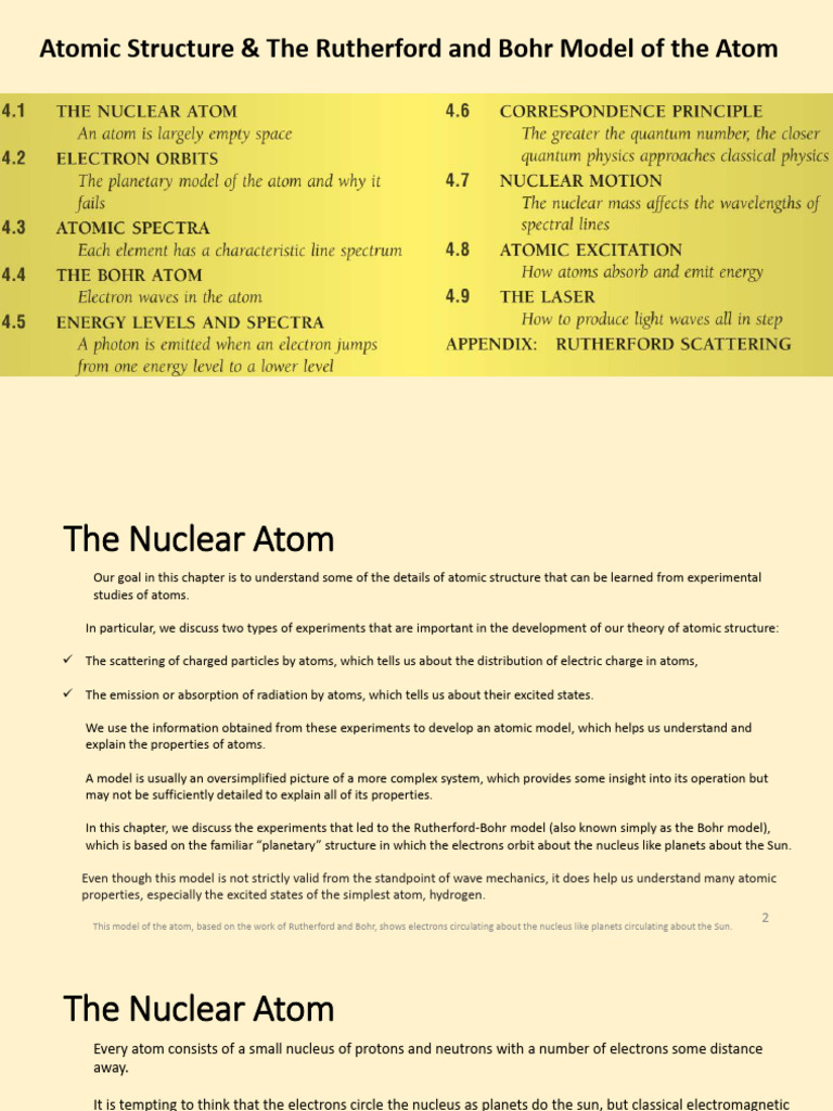 04_atomic_structure_and_the+rutherford_bohr_Atom+model | PDF | Atoms ...