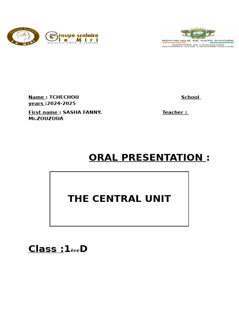 Oral Presentation | PDF