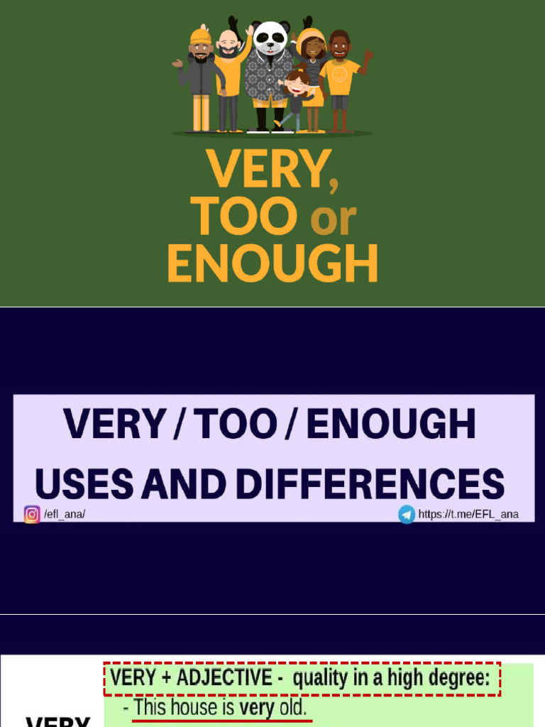 Very, Too, Enough | PDF