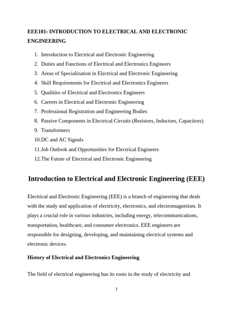 EEE101 Lecture noteeeee | PDF | Inductor | Capacitor