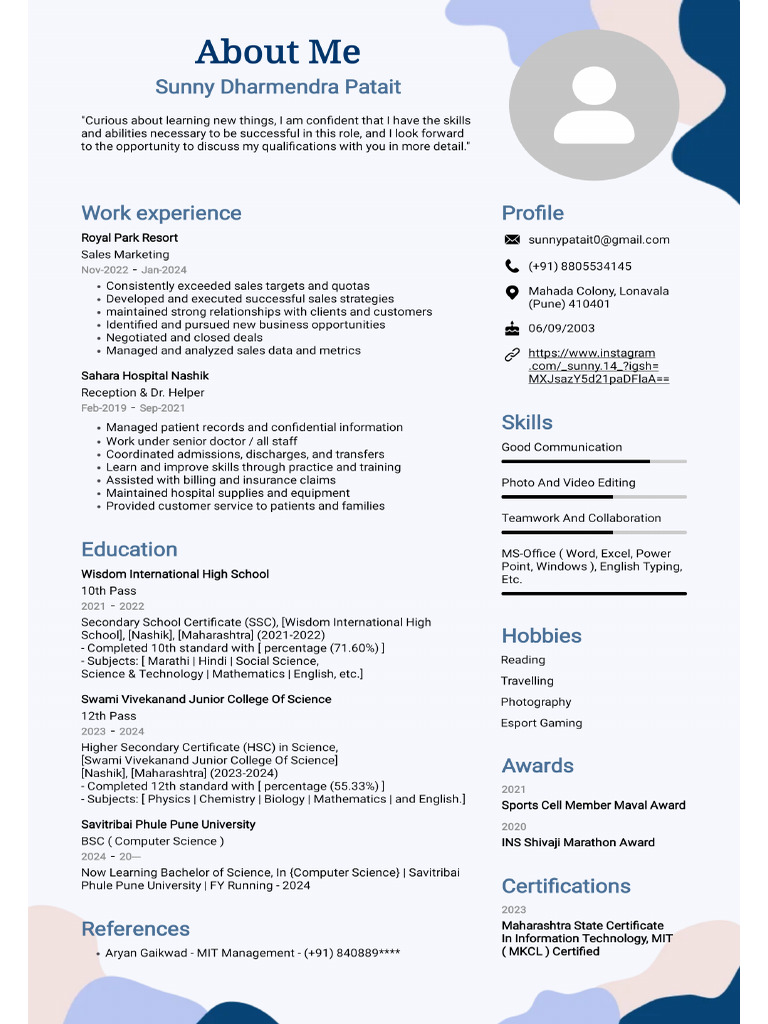 Sunny Resume | PDF