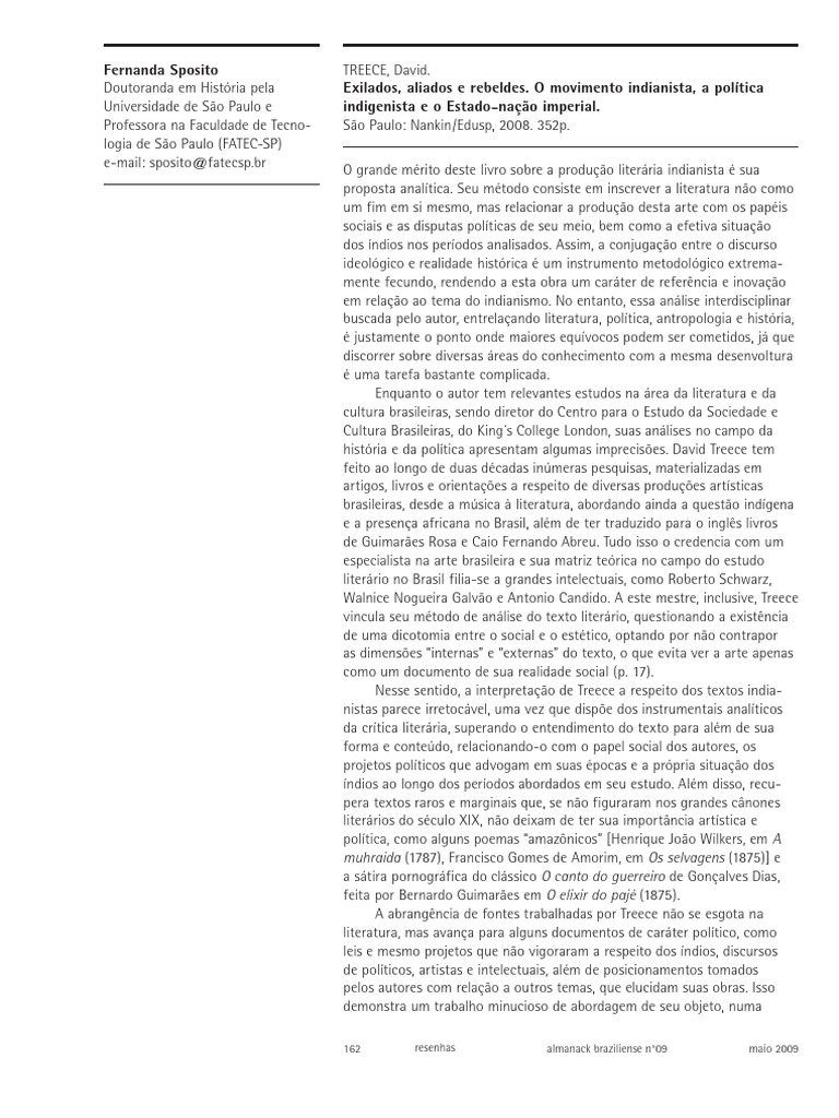 Resenha Sobre Exilados Aliados e Rebeldes de Treece | PDF | Brasil ...