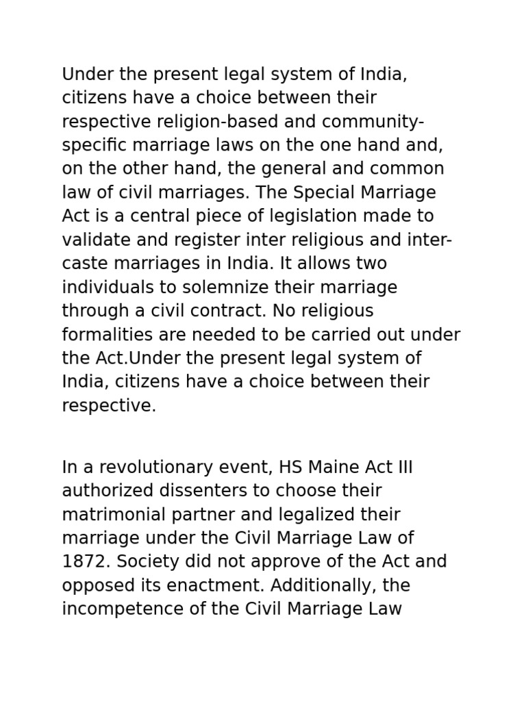 Special Marriage Act 1954 | PDF | Marriage | Divorce