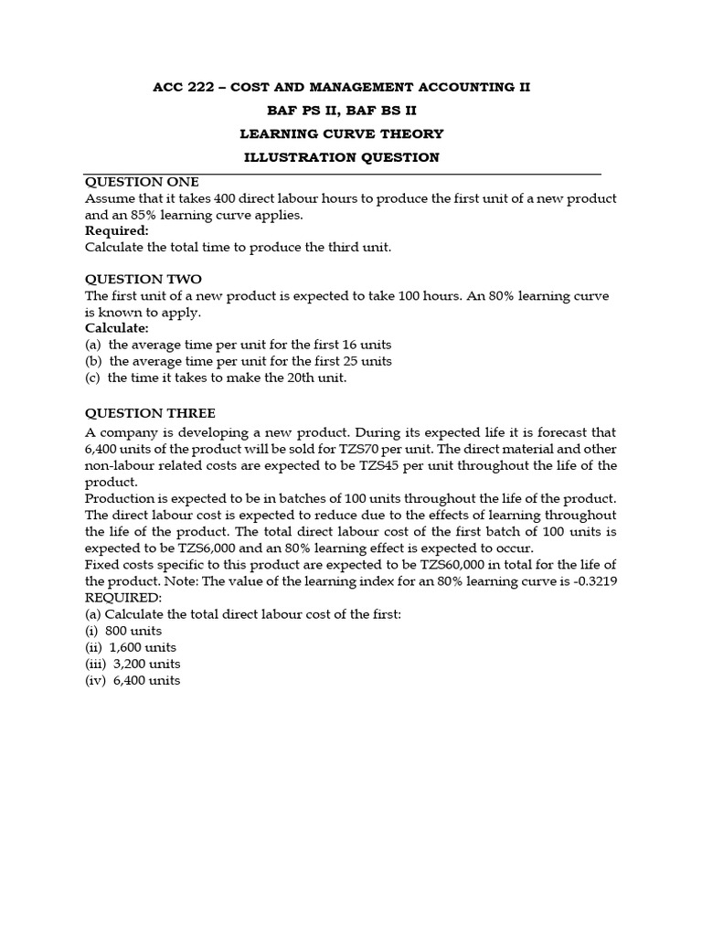 Acc 222 - Learning Theory | PDF