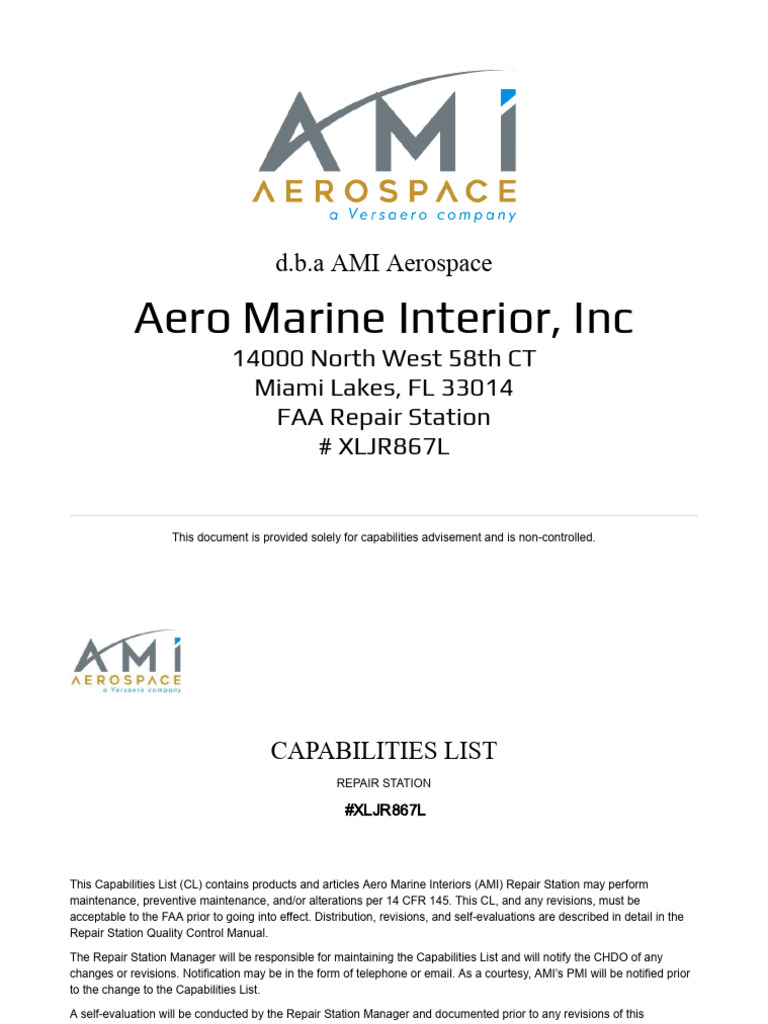 Capabilities List 03 - 21.docx (2) 2 | PDF | Aerospace | Aviation