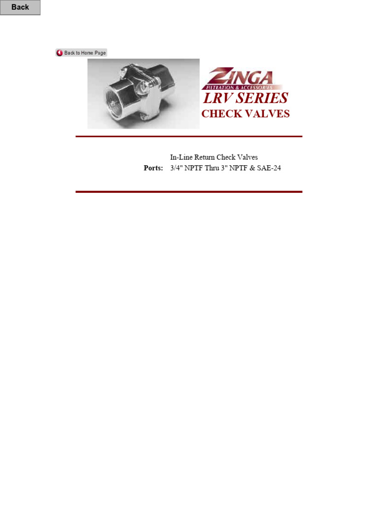 LRV Series Check Valves Overview | PDF | Valve | Mechanical Engineering