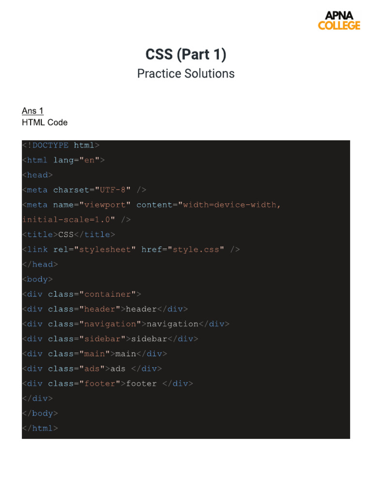 CSS Part 6 (Ans) | PDF
