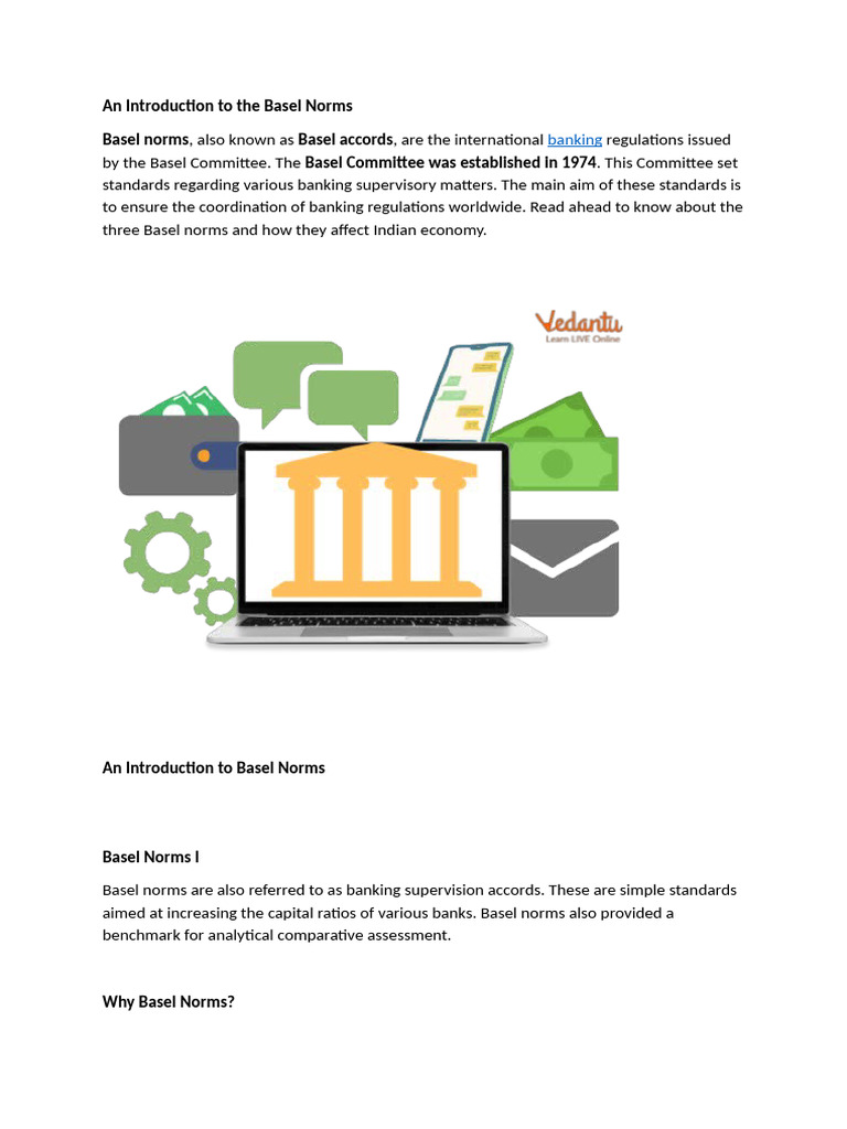 Overview of Basel Banking Norms | PDF | Basel Iii | Capital Requirement