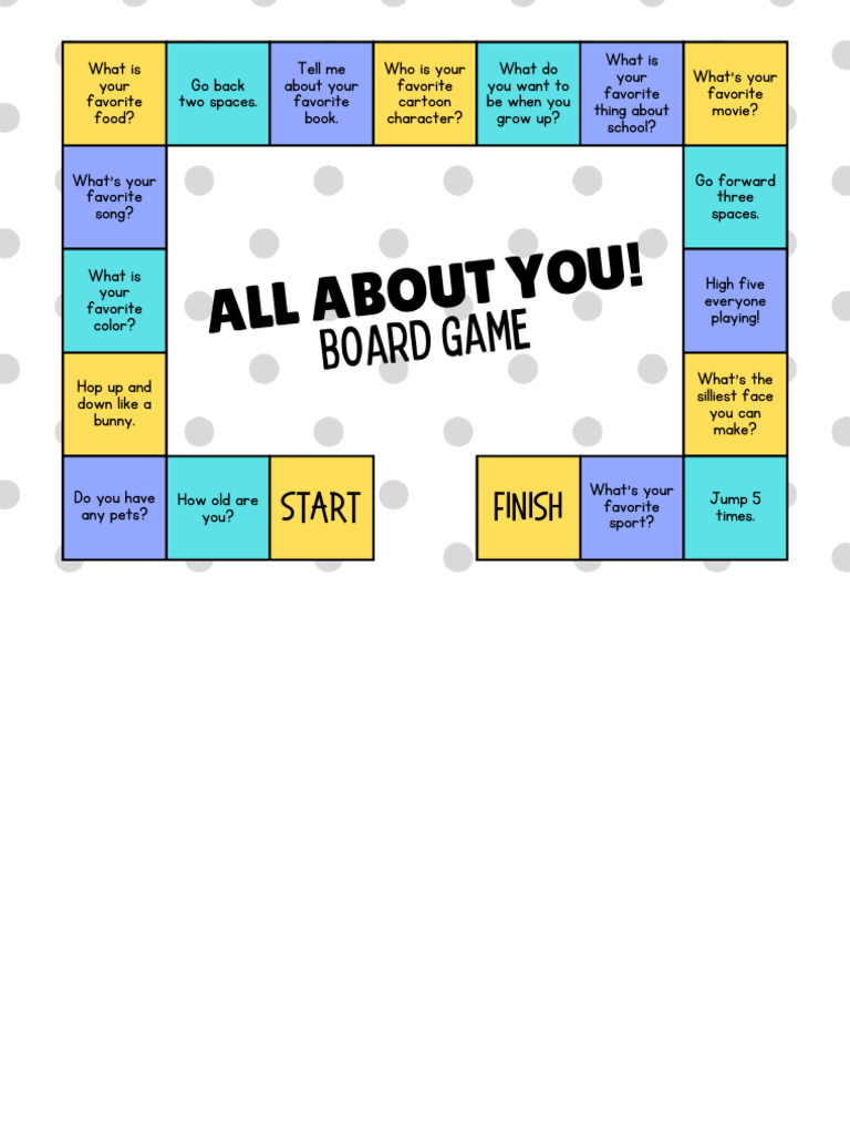 All About Me Board Game | PDF