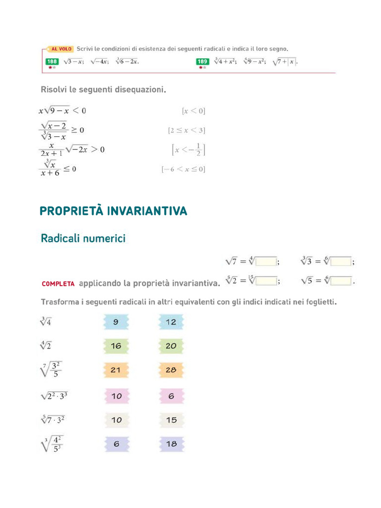 2025-01-09 Esercizi Radicali SCHEDA 2 2 | PDF