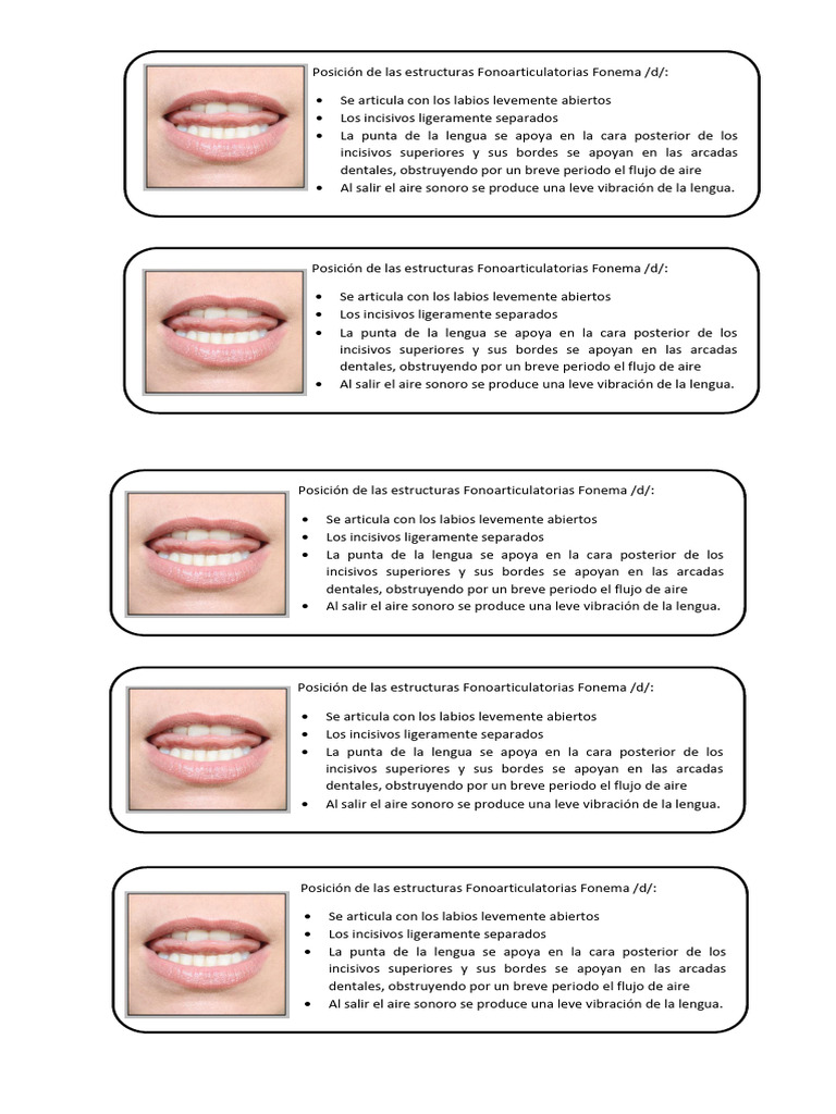 Articulación de Fonemas en Español | PDF | Boca | Diente