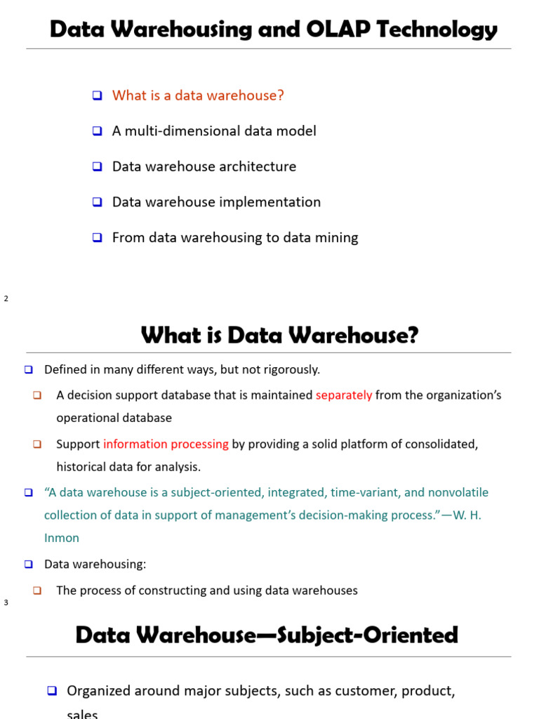 Data Warehousing and OLAP Overview | PDF | Data Warehouse | Databases