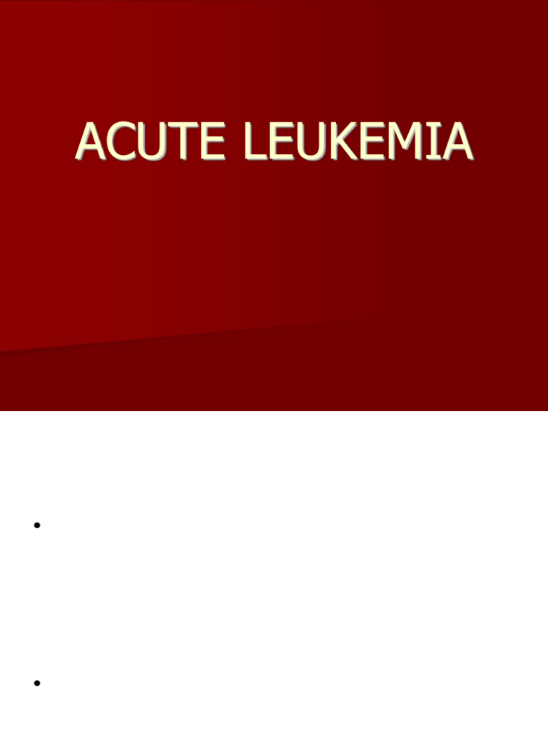 Understanding Acute Leukemia Types | PDF | Leukemia | Bone Marrow