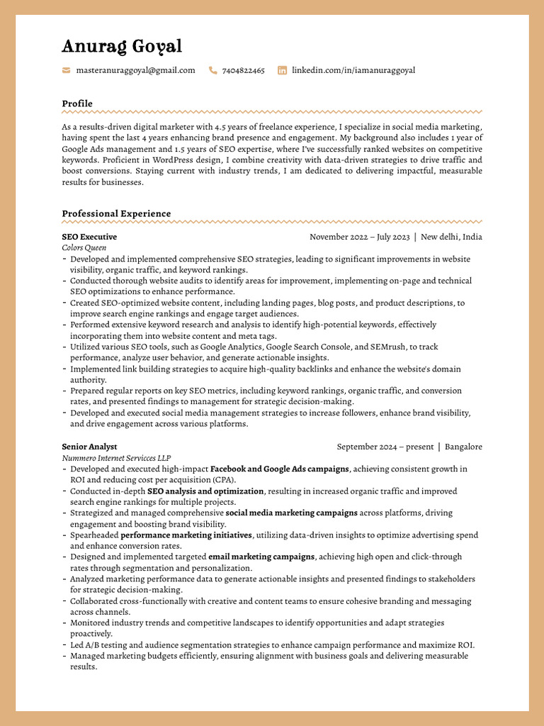 Anurag Goyal FlowCV Resume 20241226 | PDF | Search Engine Optimization ...