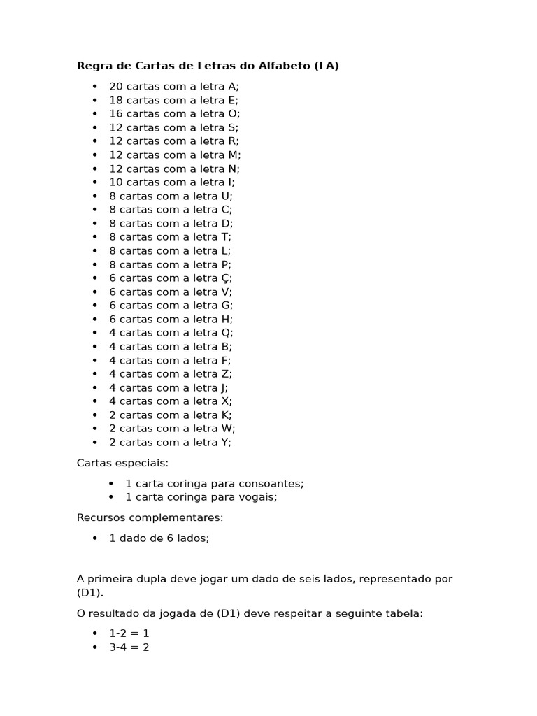 Regras do Jogo de Letras e Acentos | PDF | Linguística