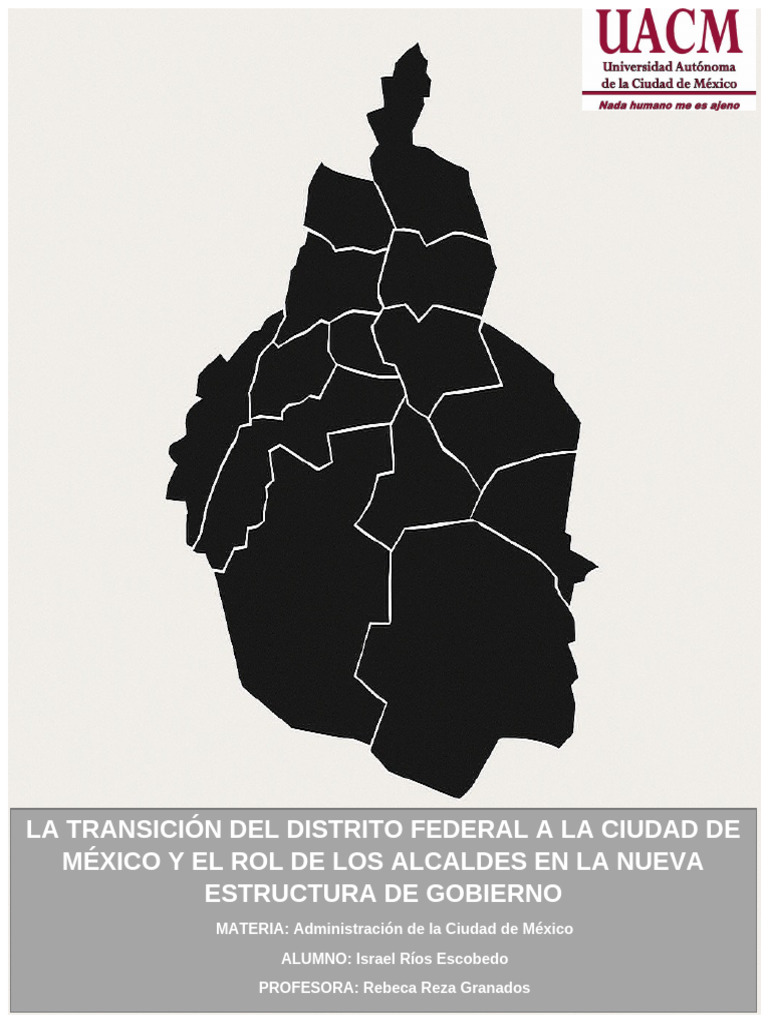 La Transición Del Distrito Federal A La Ciudad de México Y El Rol de ...