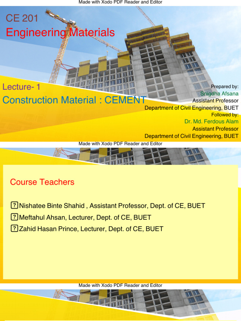 Cement in Civil Engineering Materials | PDF | Cement | Concrete
