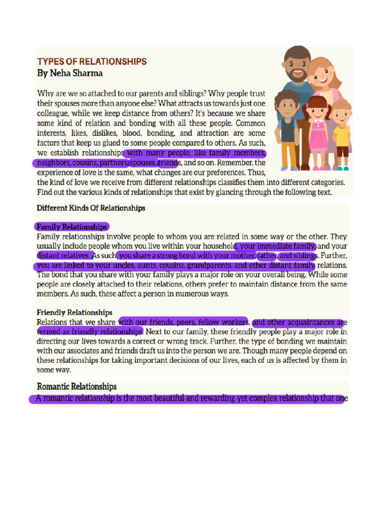 Different Types of Relationship | PDF