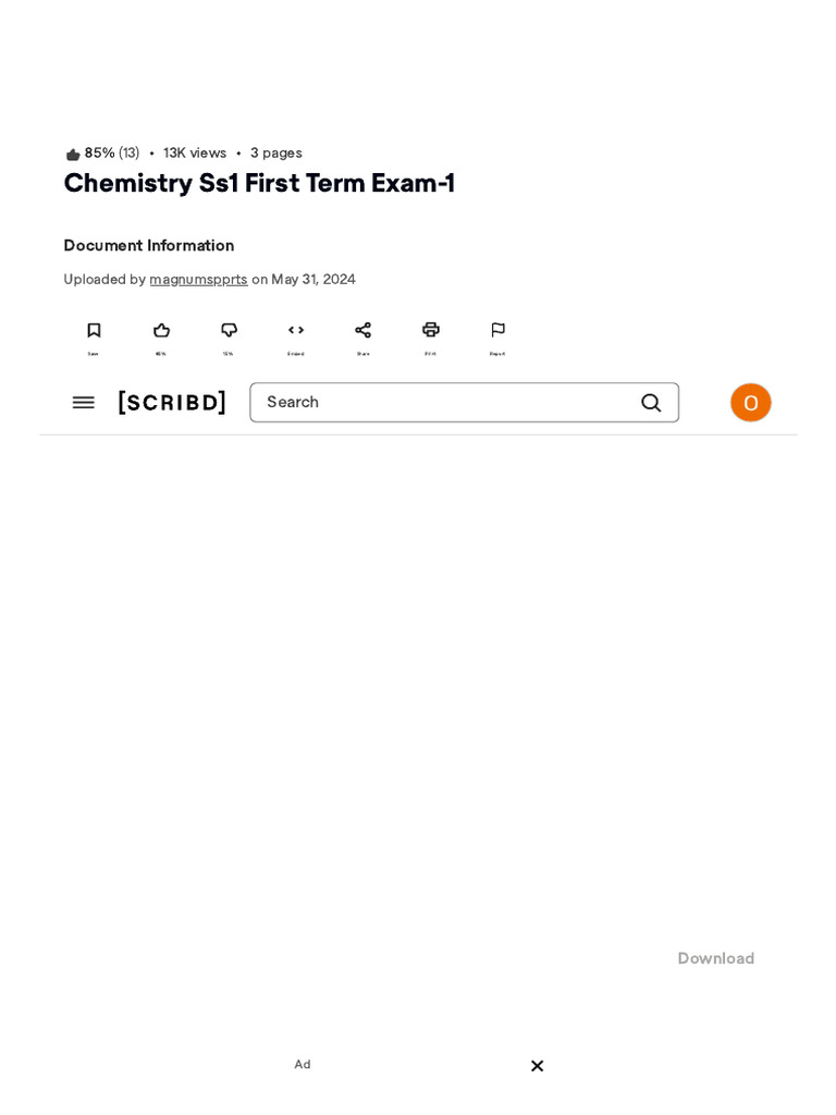 Chemistry Ss1 First Term Exam-1 - PDF - Chemistry - Chemical Ele | PDF | Scribd