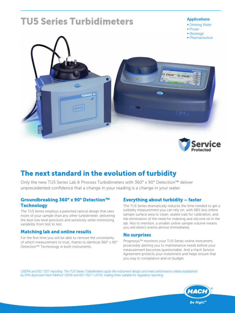 TU5 Series Turbidimeters Overview | PDF