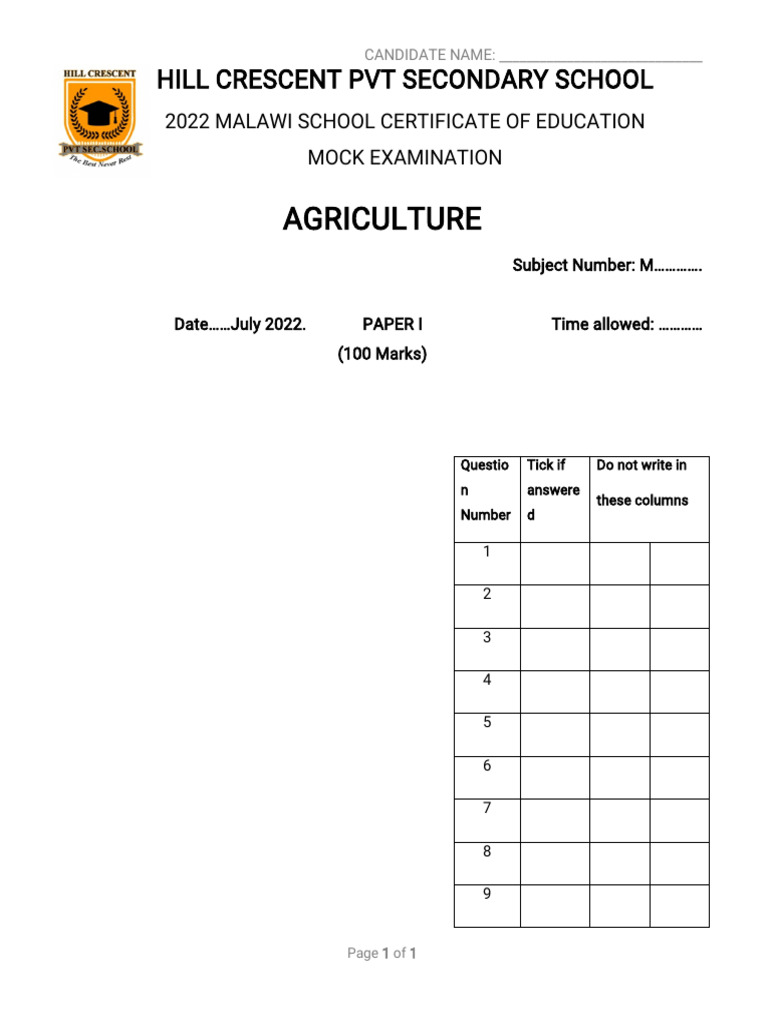 Agriculture Theory | PDF