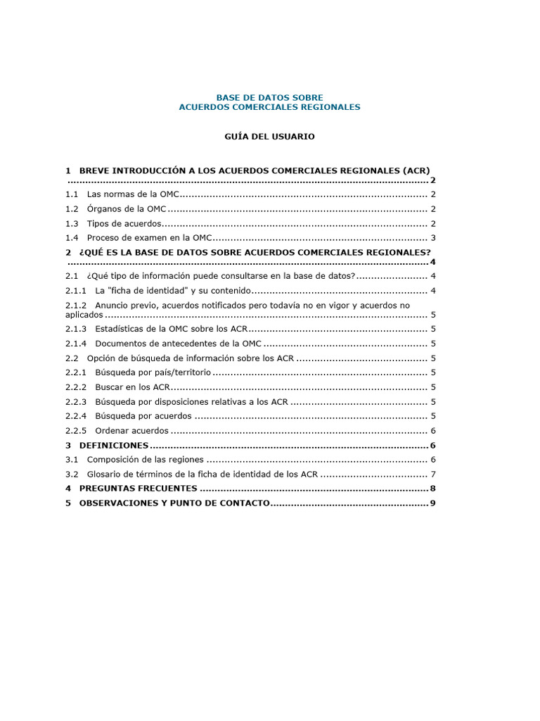 Base de Datos OMC | PDF | África | Organización de Comercio Mundial