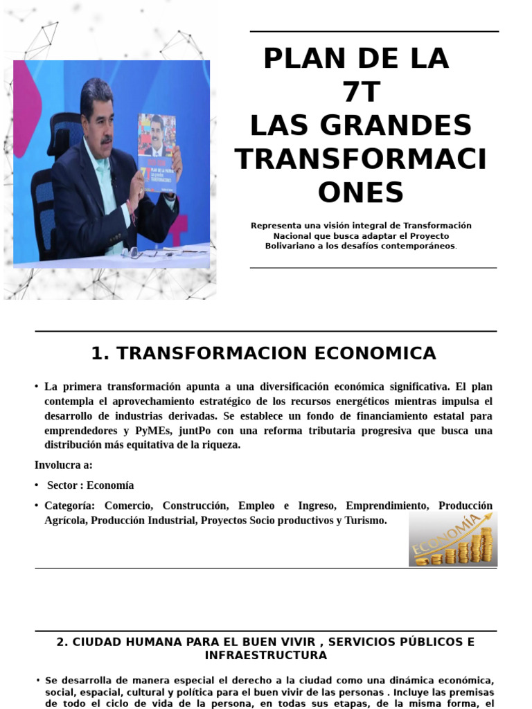 el Plan de la 7T 1 | PDF | Infraestructura | Economias
