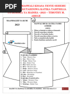 Bembea Ya Maisha Notes | PDF