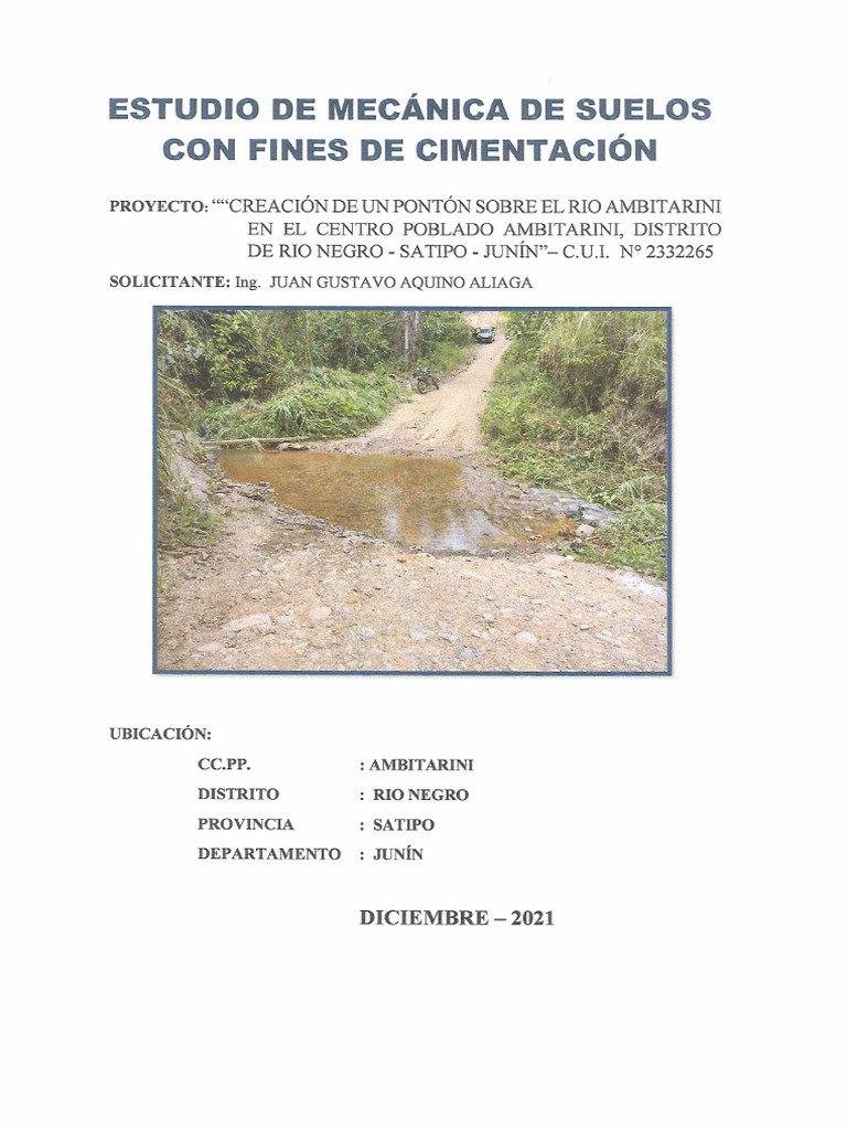 ESTUDIO DE SUELOS | PDF