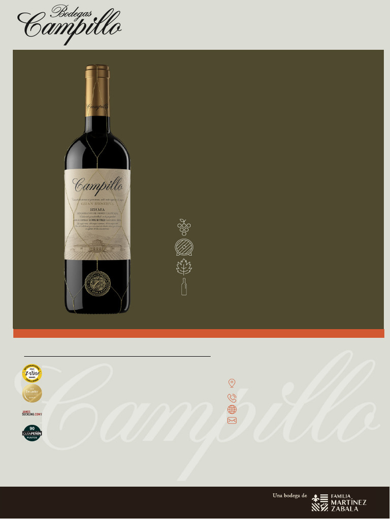 Familia Martínez Zabala [Bodegas Campillo.Ficha de Cata.Campillo Gran Reserva.pdf] | PDF