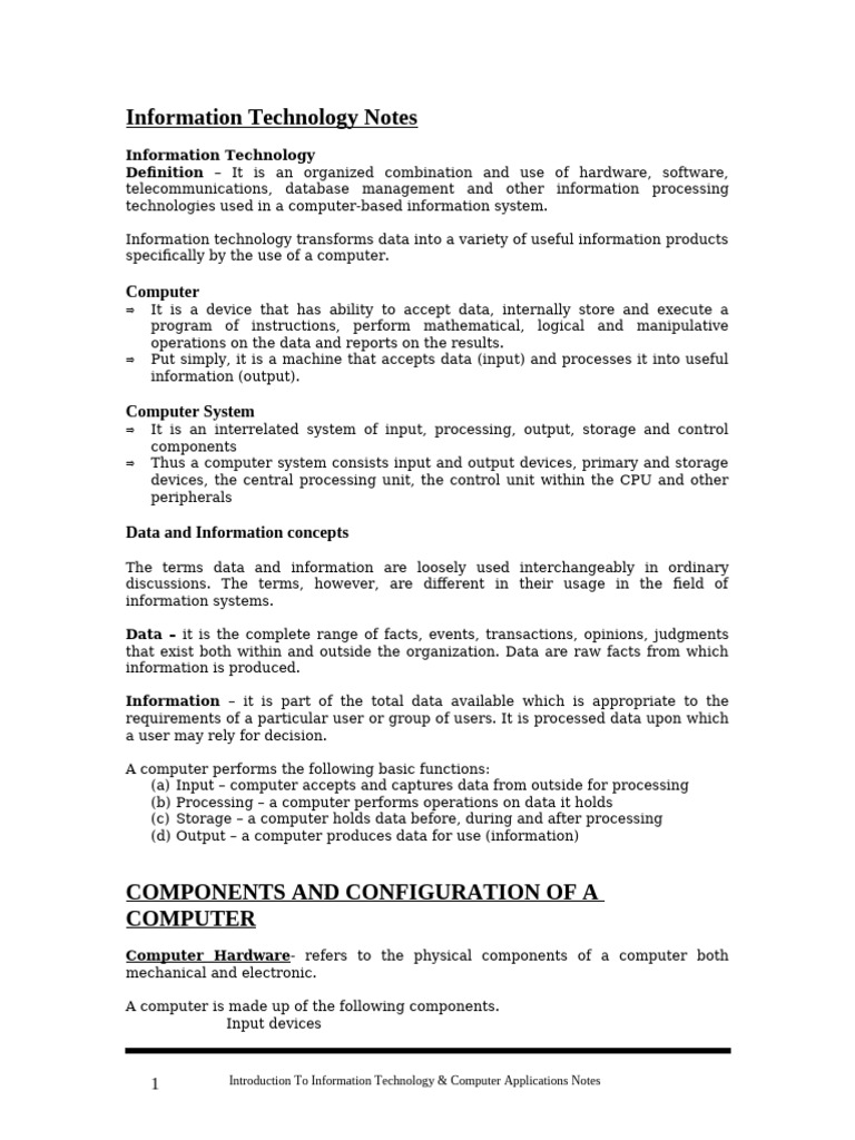 introduction to ICT module | PDF | Printer (Computing) | Computer Data Storage
