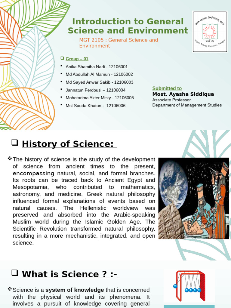 Introduction To General Science and Environment | PDF | Science | Scientific Method