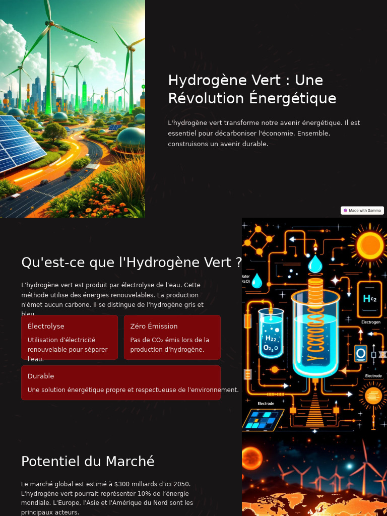 Hydrogène Vert : Avenir Énergétique Durable | PDF | Énergie ...