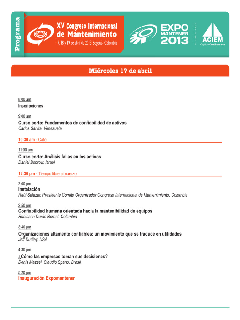 Inf Programa Mtto 2013 | PDF | Colombia