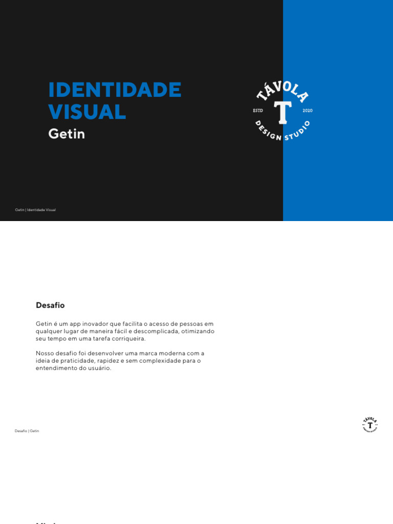 Identidade Visual do App Getin | PDF | Tempo | Informação