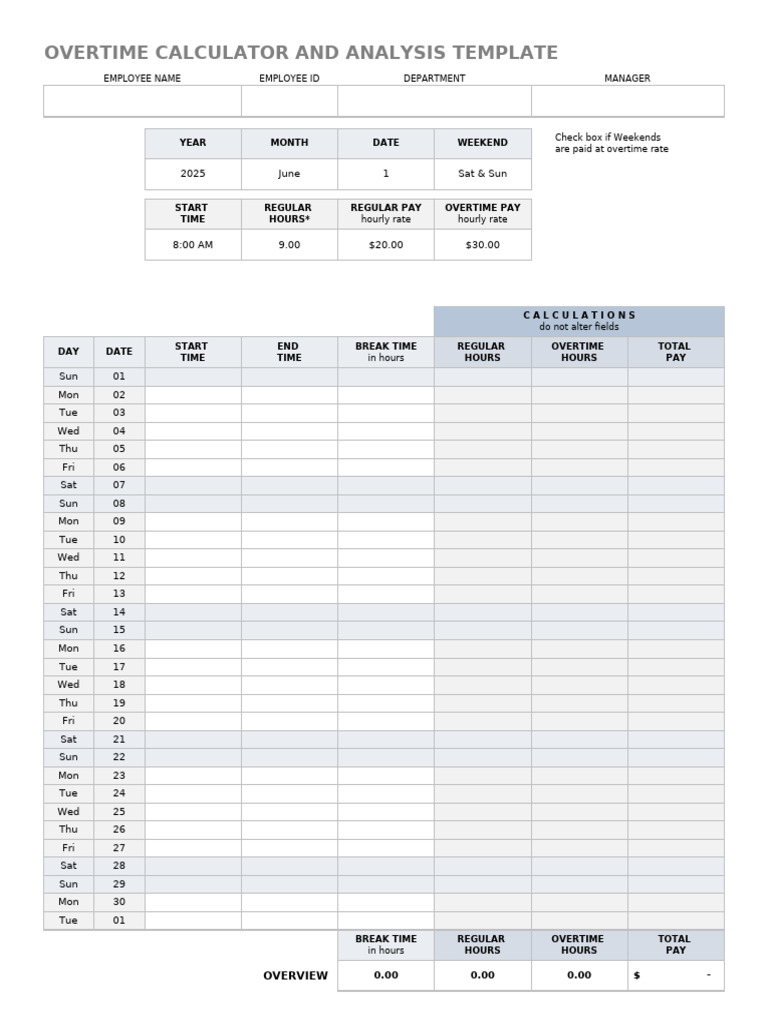 IC Overtime Calculator and Analysis 10678 | PDF | Overtime | Working Time