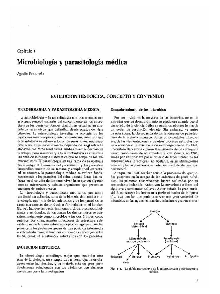 Capitulo 1 - Pumarola - Microbiología y Parasitologia (2 Edicion) | PDF