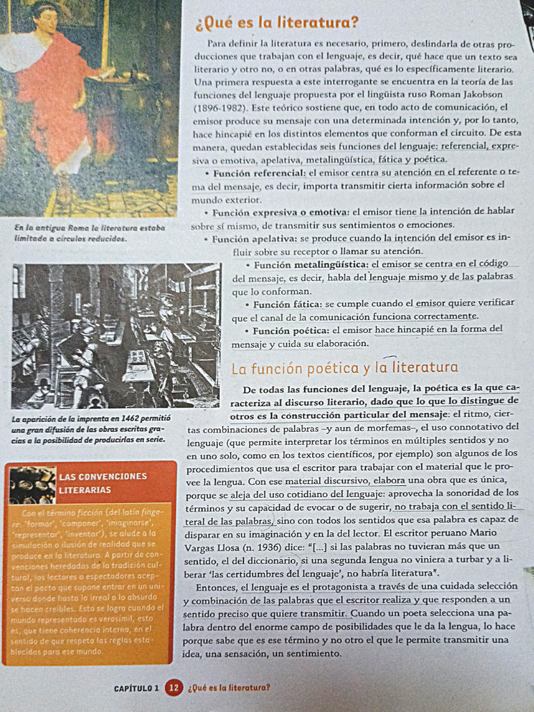 Literatura - Concepto, Función, Canon y Géneros Literarios | PDF