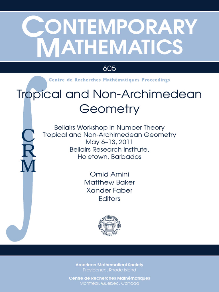 Tropical And Non Archimedean Geometry Pdf Geometry Mathematical