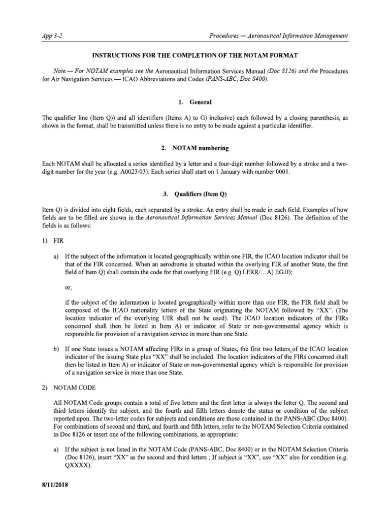 Notam Meaning | PDF