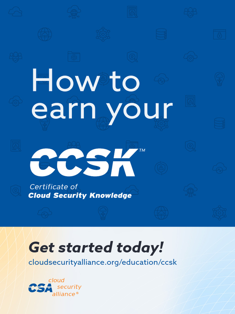 How To Earn Your CCSK Certificate Cloud Security Knowledge | PDF | Cloud Computing | Knowledge
