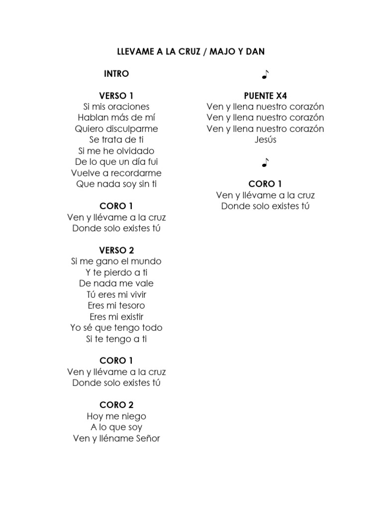 Llevame A La Cruz | PDF