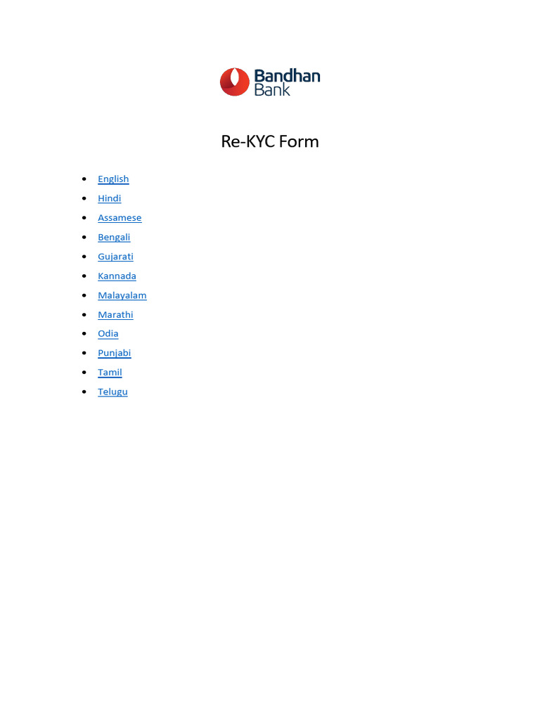 Re KYC Form 281223 | PDF